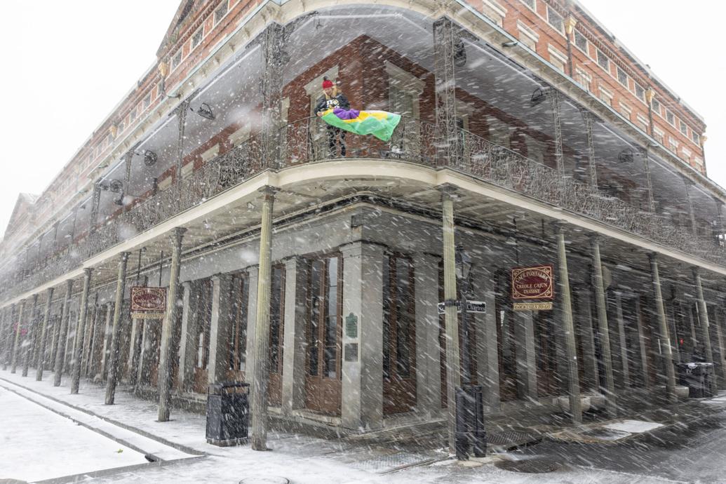Photos: Rare New Orleans snow day means sliding, snowballs and selfies ...