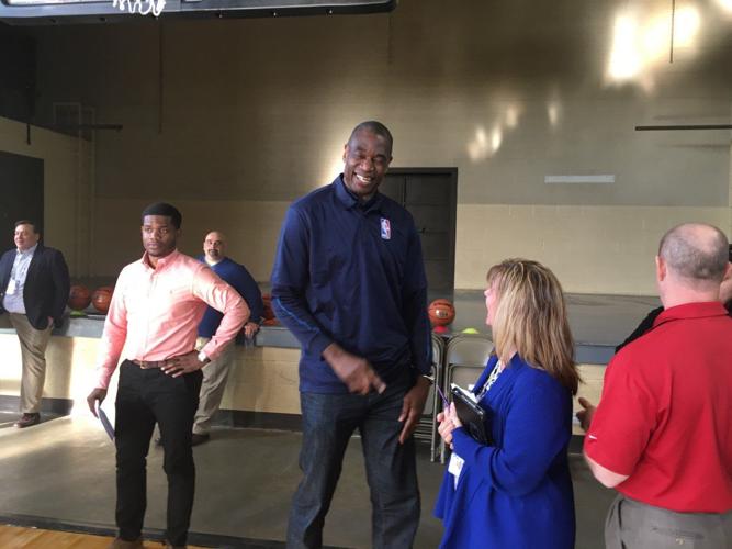 NBA Cares program provides refinished basketball court for BREC gym ...