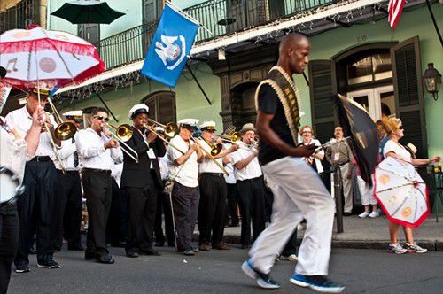 Scenes from a trad jazz camp second line - free concerts this weekend ...