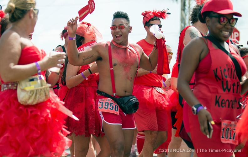 Red Dress Run 2018 in New Orleans starts dry, ends sopping | Louisiana ...