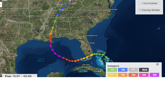 Hurricane Katrina track | Hurricane Center | nola.com