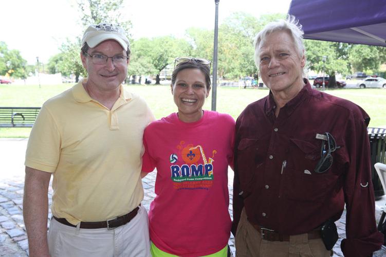 Dizzy bat relay race and bocce were just two of the games at Romp ...