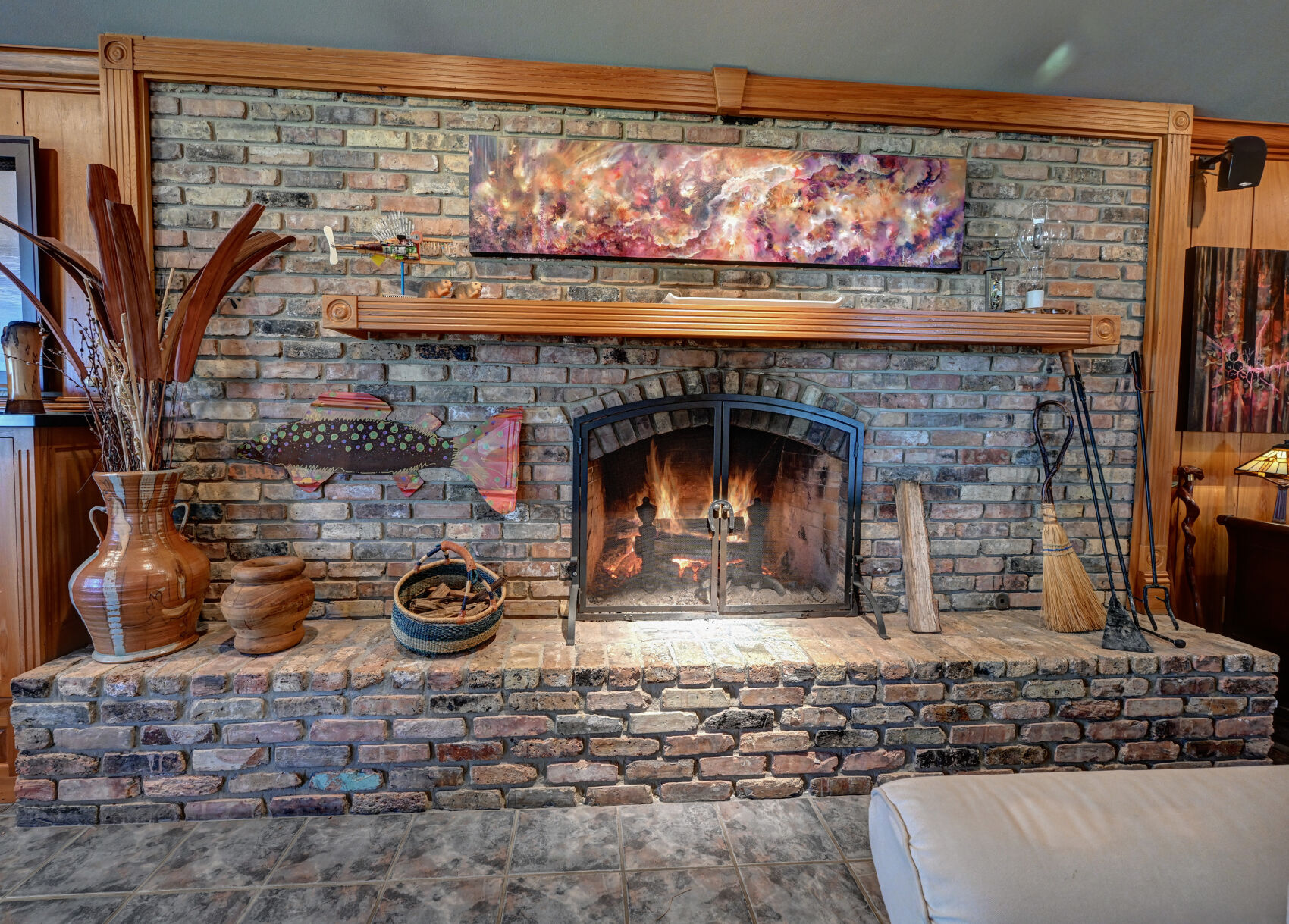Warm cypress paneling, old St. Joe brick and Louisiana artwork meld in ...