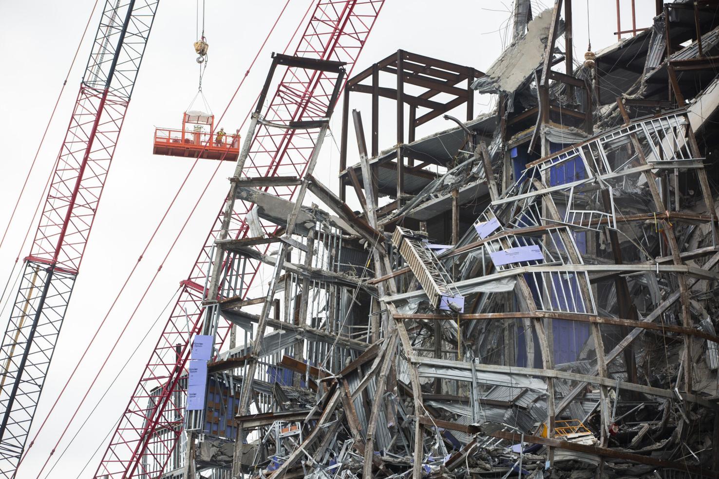 Photos: Demolition continues on the collapsed Hard Rock Hotel ...