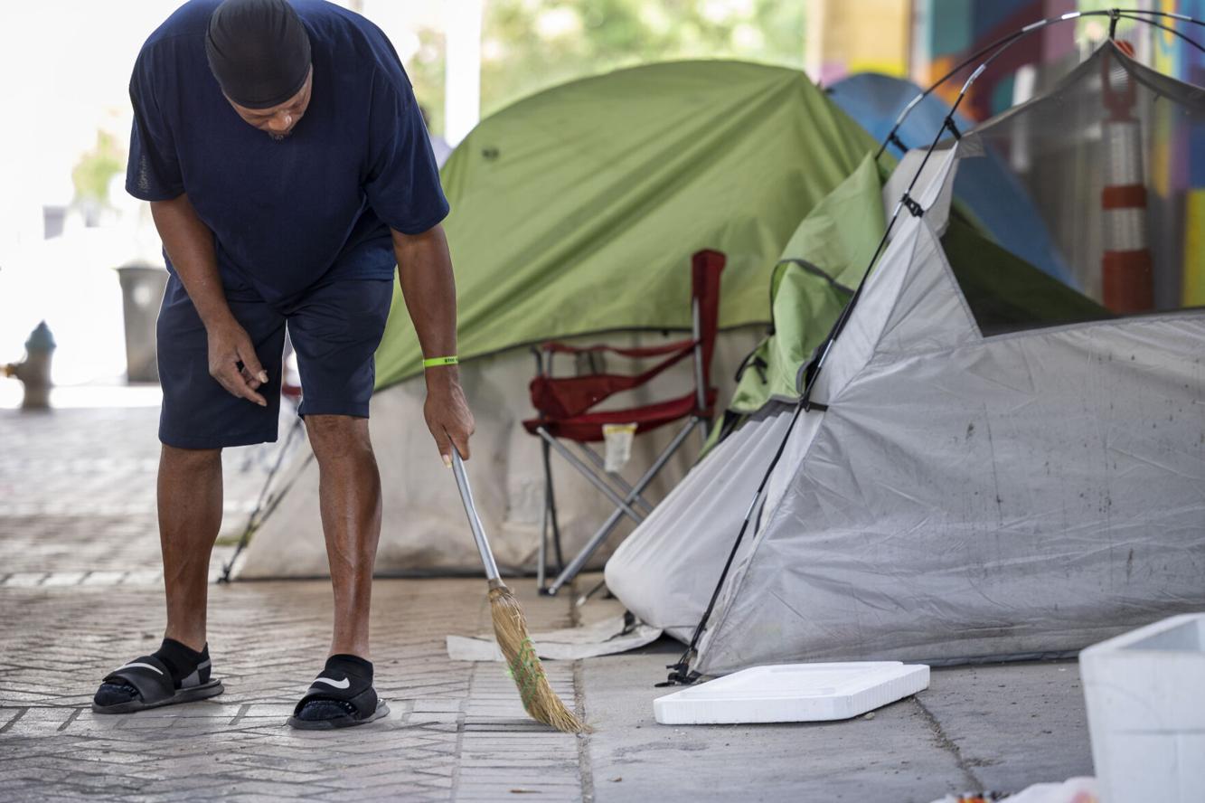 Photos: Areas around homeless encampments in downtown New Orleans ...