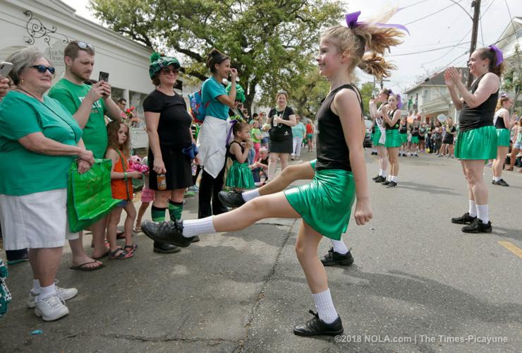 Irish Channel parade flows slowly down Magazine on St. Patrick's Day ...