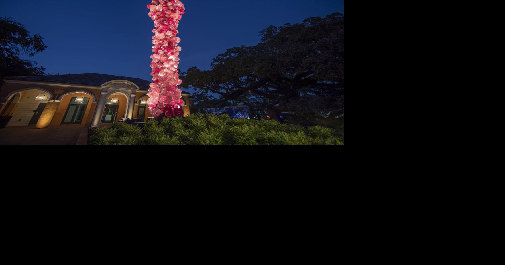 22-foot pink crystal tower unveiled at City Park’s Botanical Garden ...