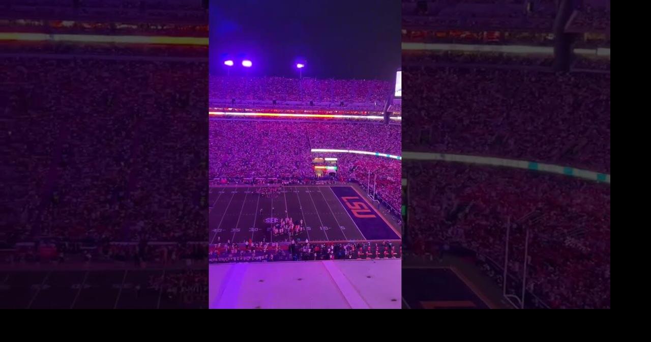 Tiger Stadium light show synced to “Set It Off” 🤩 #secfootball #lsu # ...