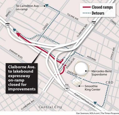 Pontchartrain Expressway overhaul to relieve gridlock begins with ramp ...