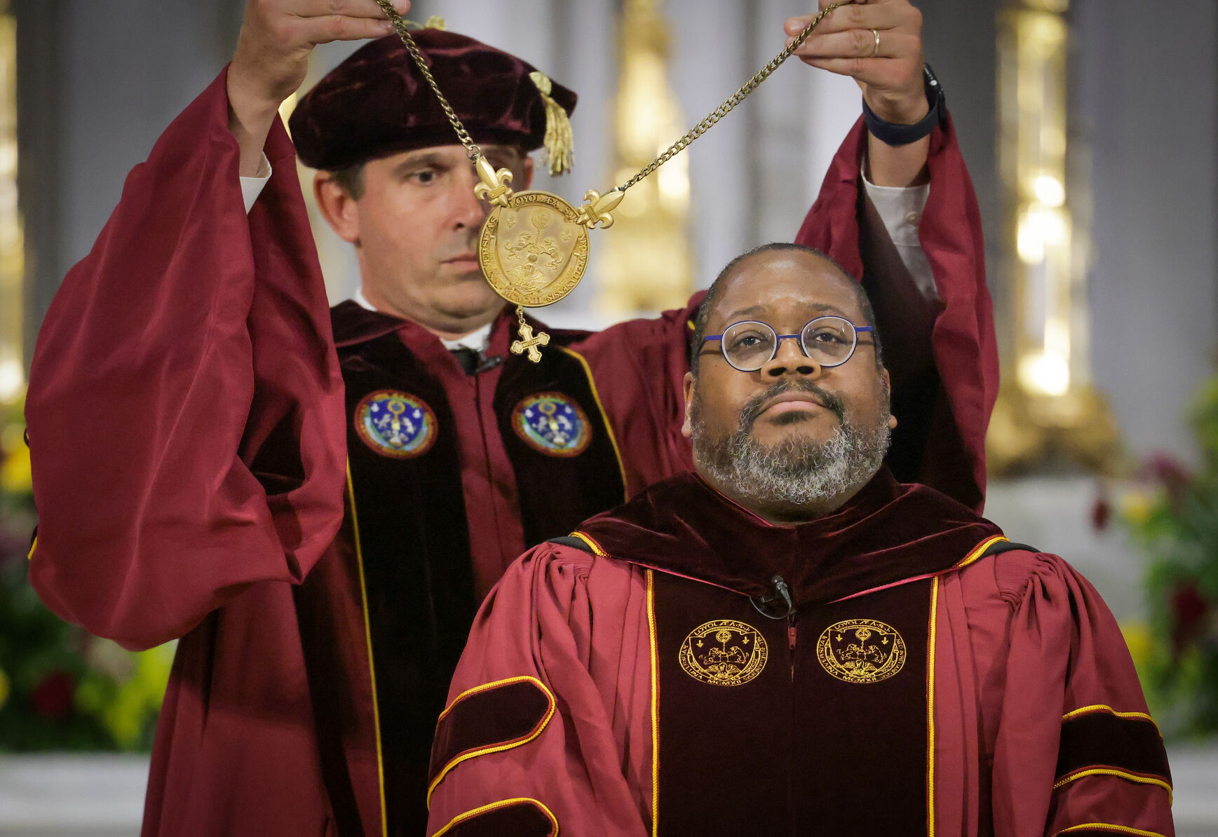Photos: Xavier Cole installed as first Black president of Loyola in New ...