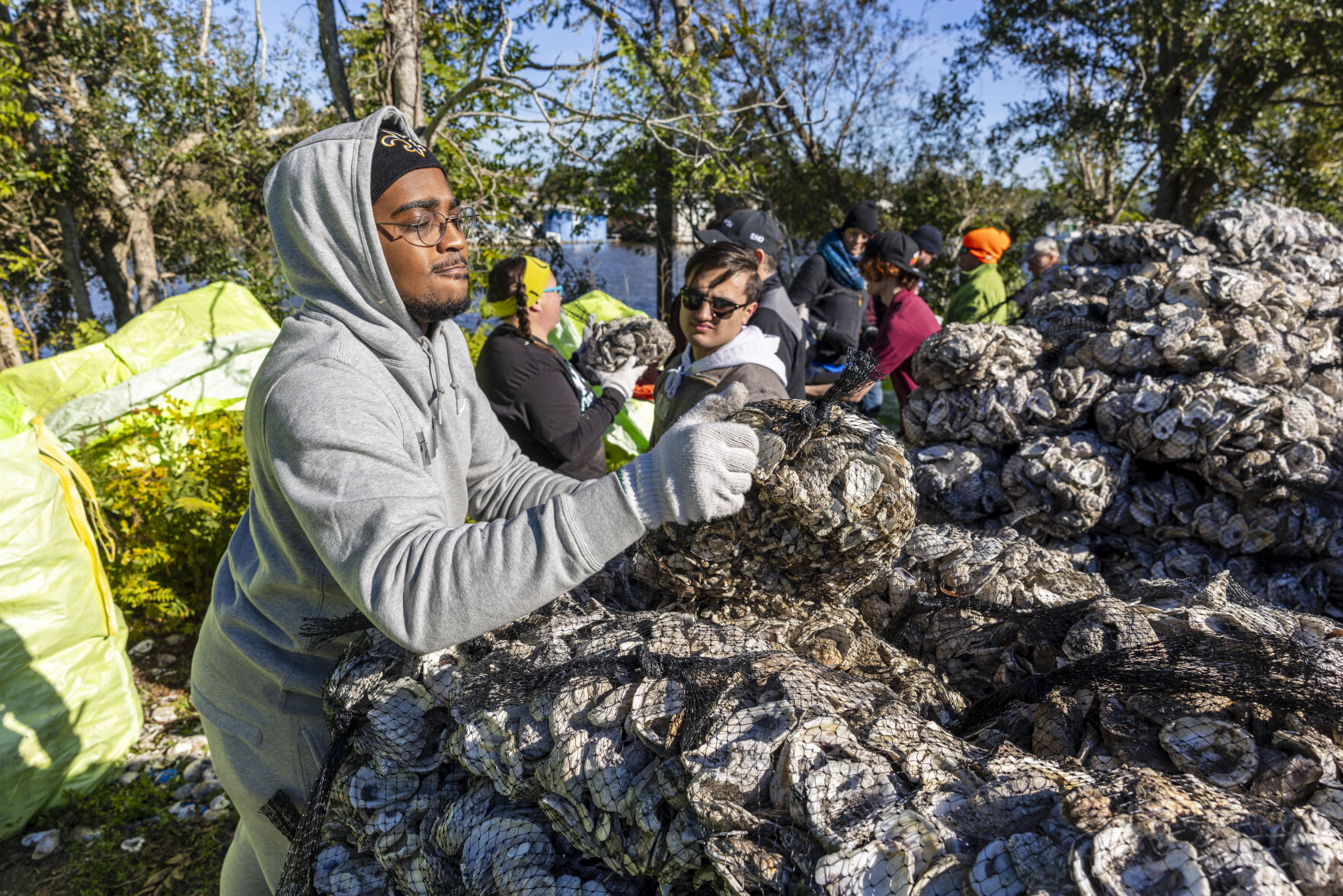 Volunteers use oyster shells to fight Louisiana coastal loss ...