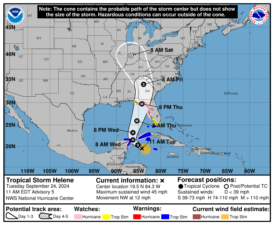 Helene forecast to be among largest hurricanes in 20 years | Hurricane ...