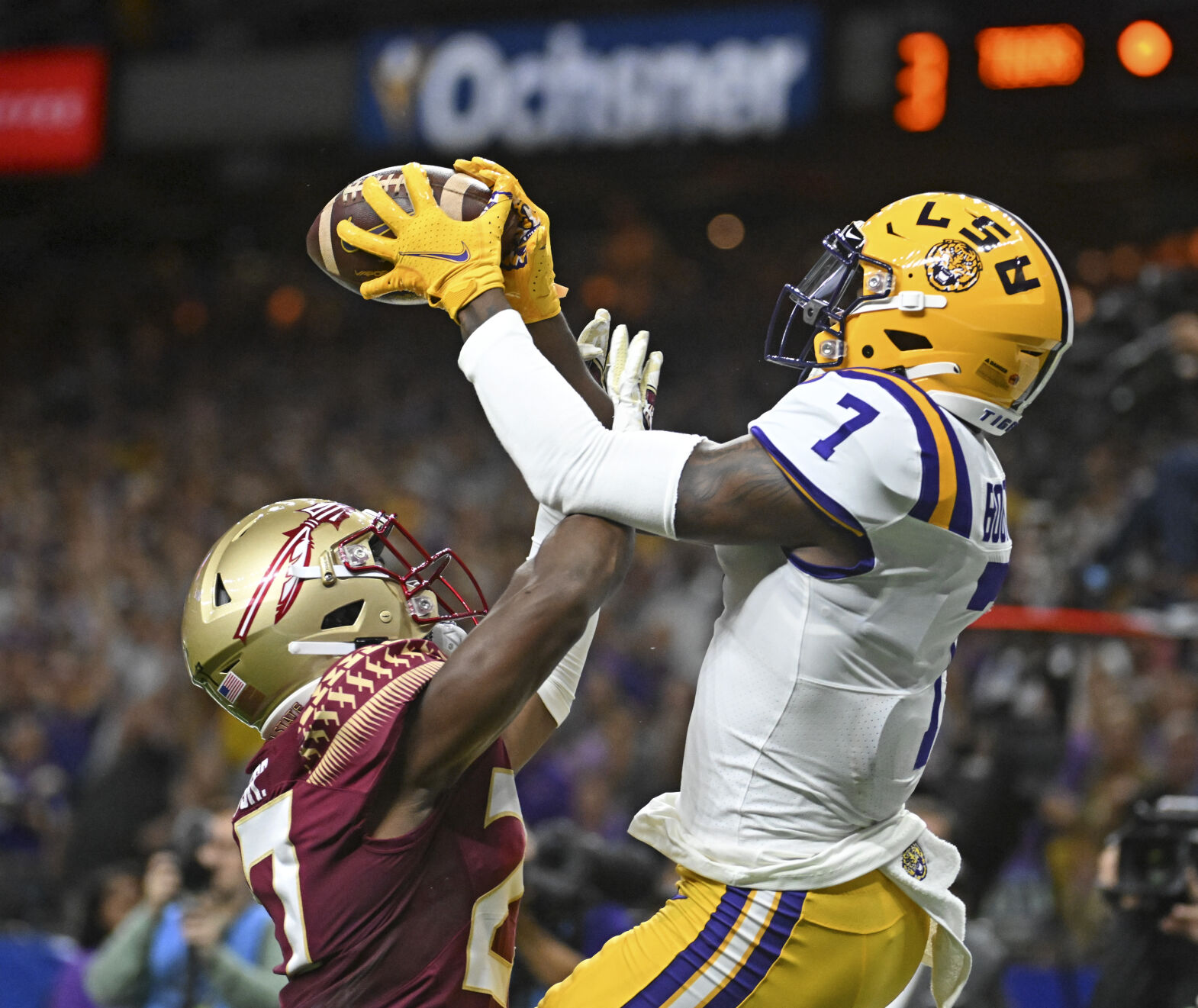 LSU coach Brian Kelly talked to Kayshon Boutte after frustrating ...