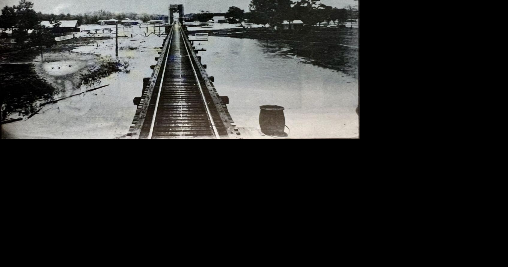 South Pacific Railroad track stood before Atchafalaya Bridge | Curious ...