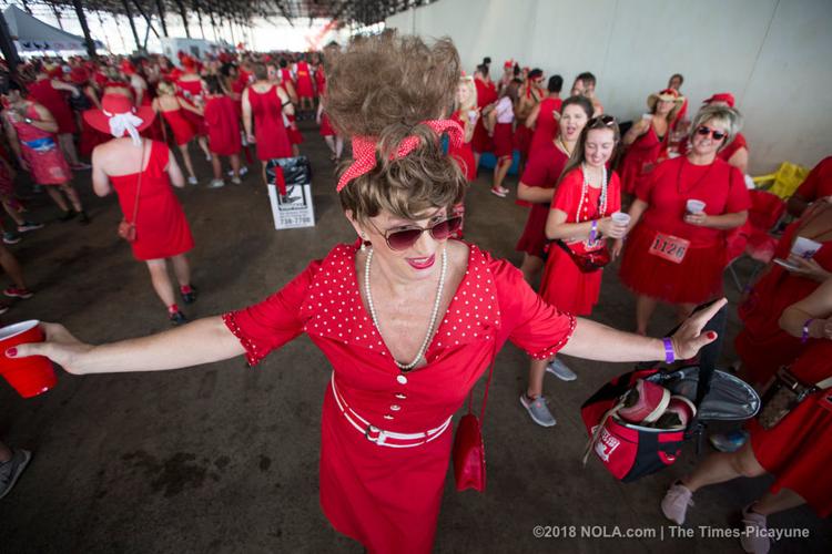 Red Dress Run 2018 in New Orleans starts dry, ends sopping | Louisiana ...