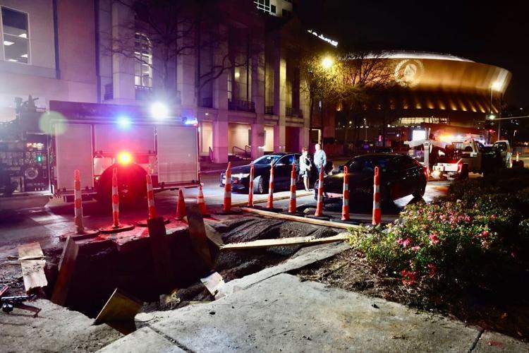 Car stuck in Poydras Street construction site | News | nola.com