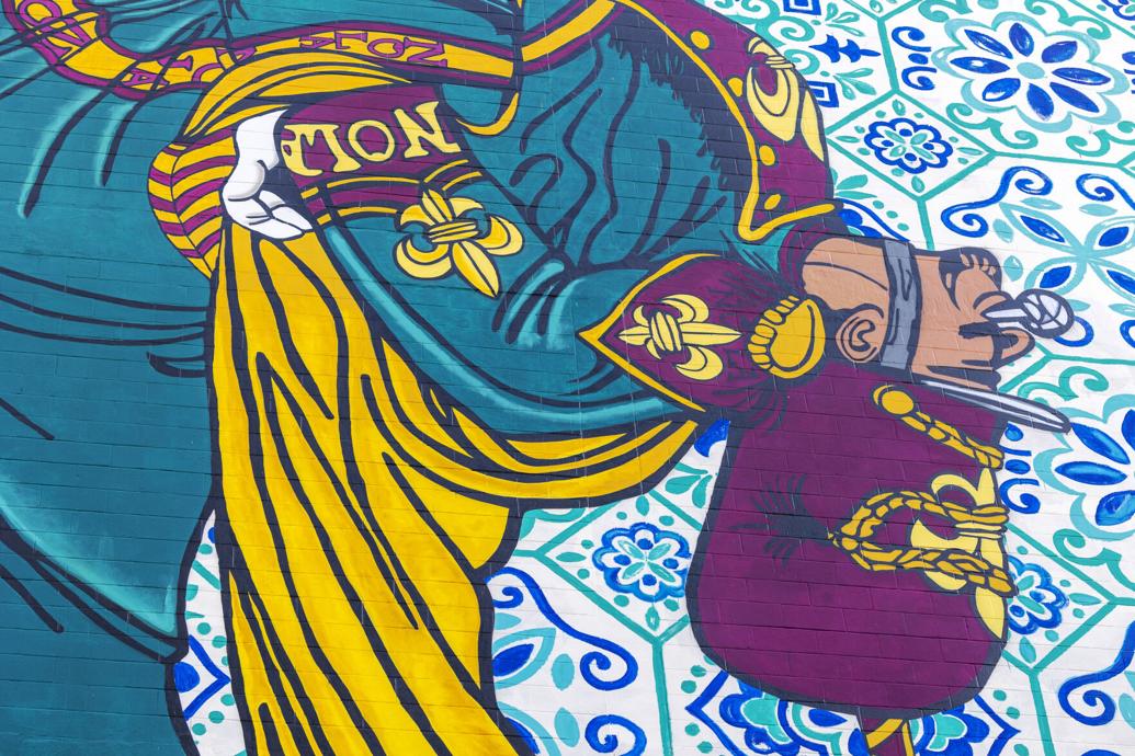 Giant Mardi Gras drum major mural appears in New Orleans | Arts | nola.com