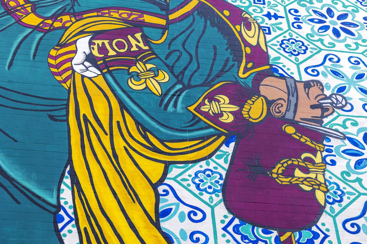 Giant Mardi Gras drum major mural appears in New Orleans | Arts | nola.com