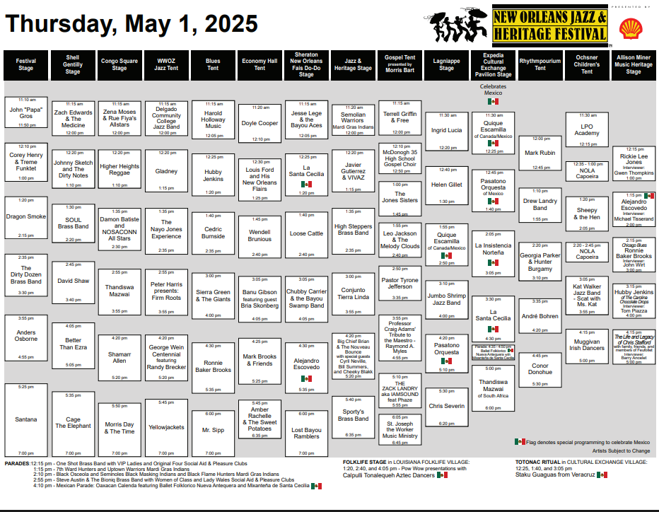 Jazz Fest 2025 cubes are out. See the schedule here. | Louisiana Festivals | nola.com