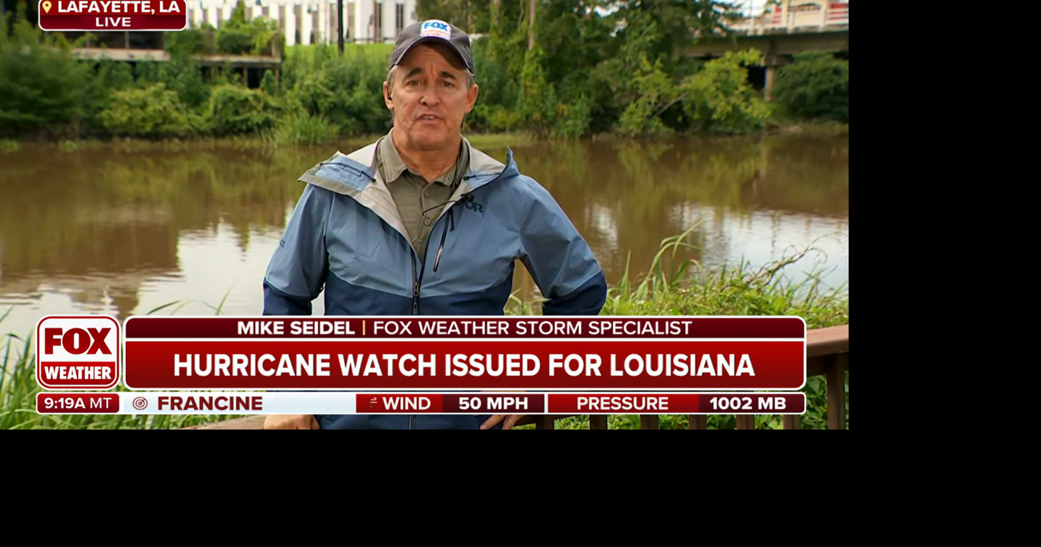 Mike Seidel is reporting on Francine for Fox in Slidell LA | Hurricane ...