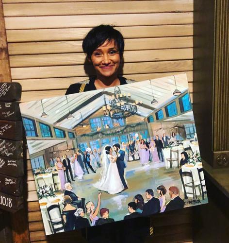 Wedding Inspirations: Meet Christina Pappion, an artist who live paints ...