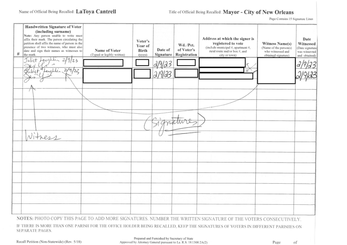 Signers of Cantrell recall say witness wasn't present | Local Politics ...