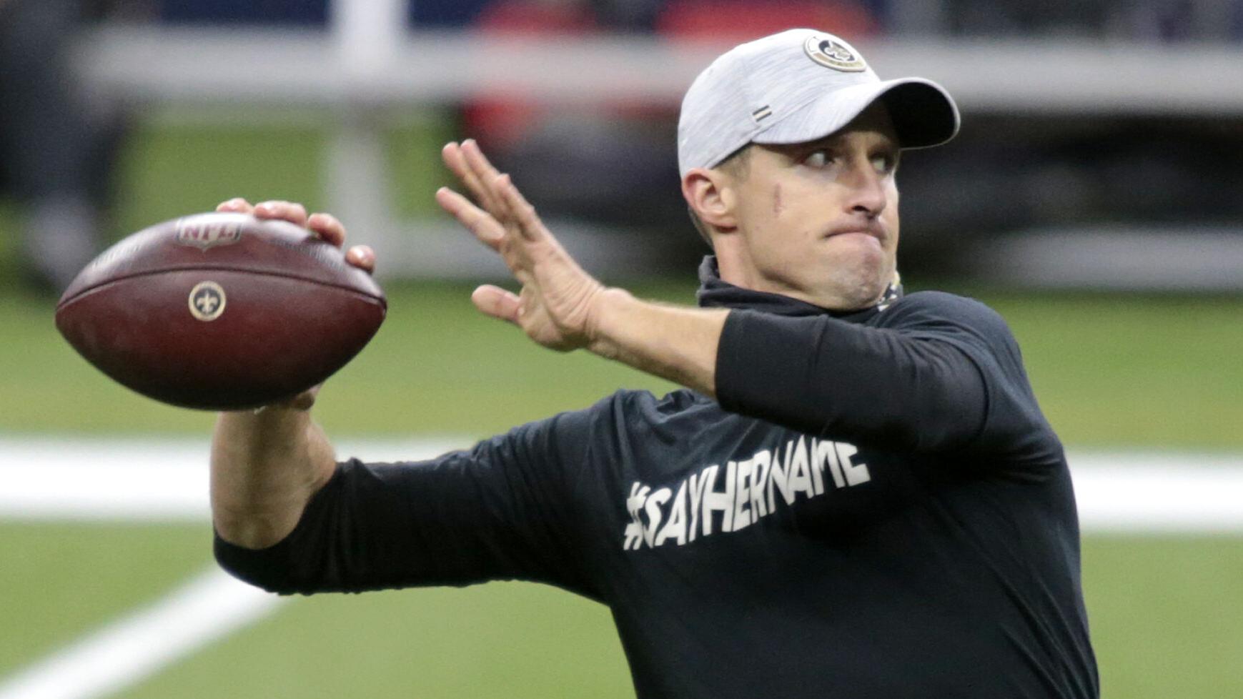 drew brees throwing arm