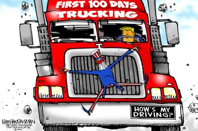 Trump's First 100 Days Cartoon | Walt Handelsman | nola.com