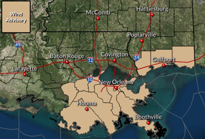 New Orleans metro area under wind advisory; here's what to know ...