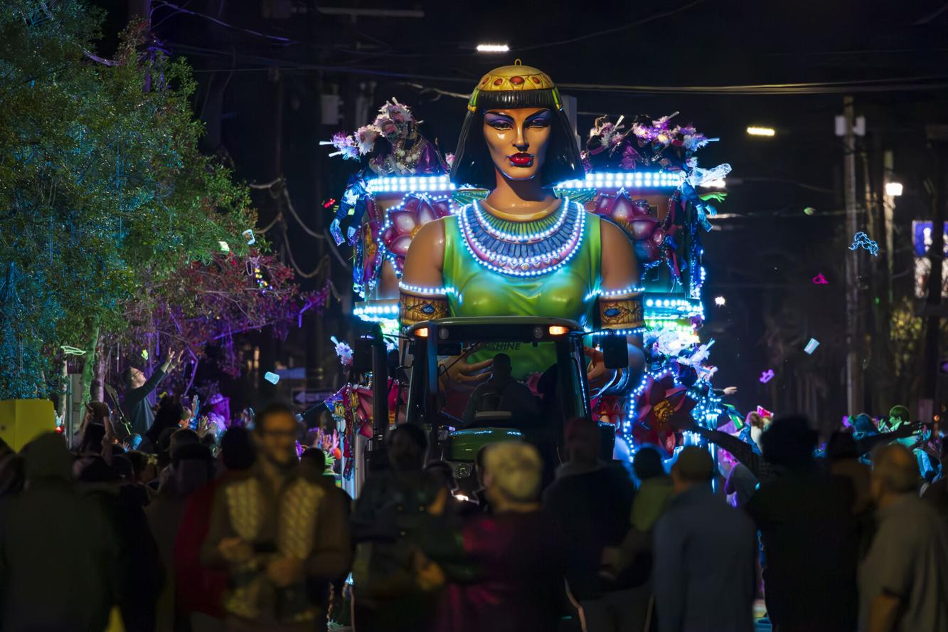 Photos: After a delayed start, Krewe of Cleopatra lights up the night ...