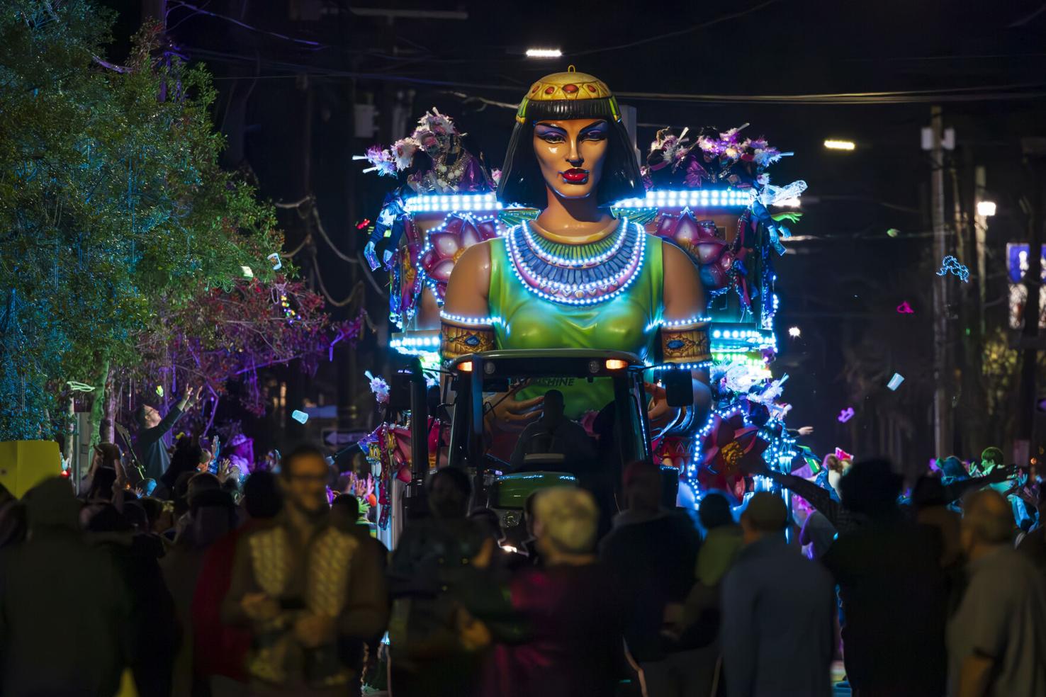 Photos: After a delayed start, Krewe of Cleopatra lights up the night ...