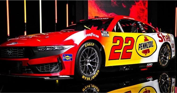 NASCAR No. 22 Ford Mustang at LA Sportsman Show | Sponsored: Shell ...
