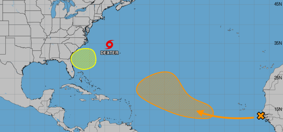 Tropical Storm Dexter forms, 2 systems move in Atlantic | Weather ...