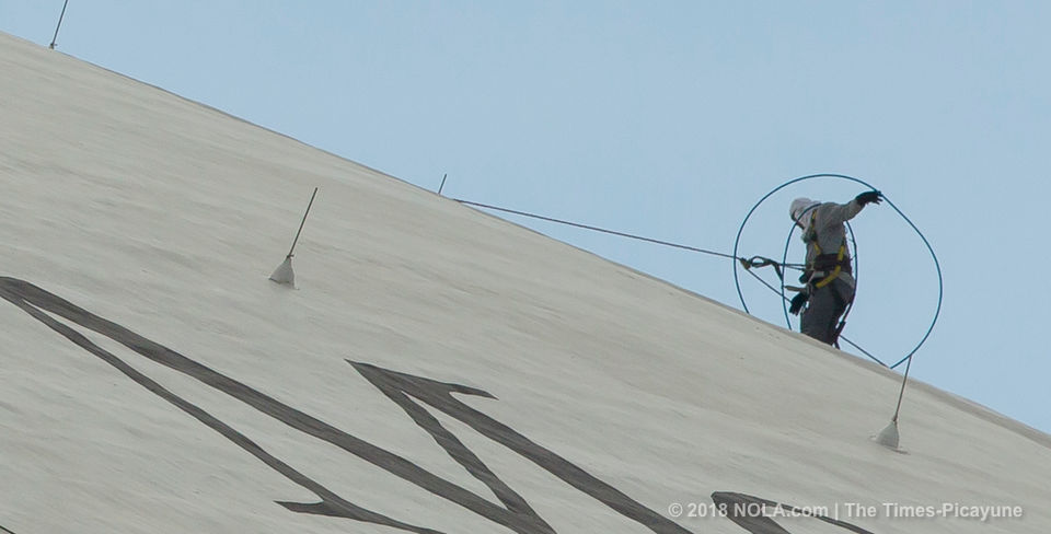 Sprucing up the 10-acre roof of the Mercedes-Benz Superdome: See photos ...