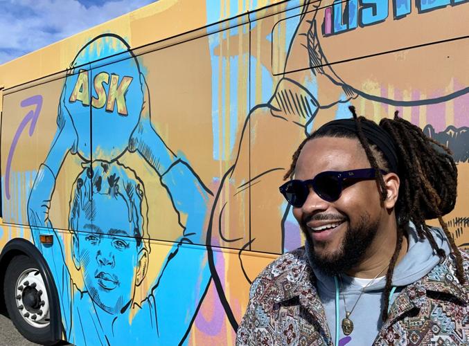 Artist BMike Odums' new bus design is meant to make kids aware of ...