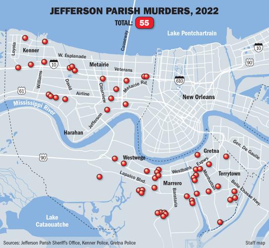 An average year for homicides in New Orleans' largest suburbs included ...