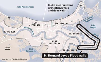 New Orleans area hurricane levee system: St. Bernard Parish levee floodwalls | Weather | nola.com