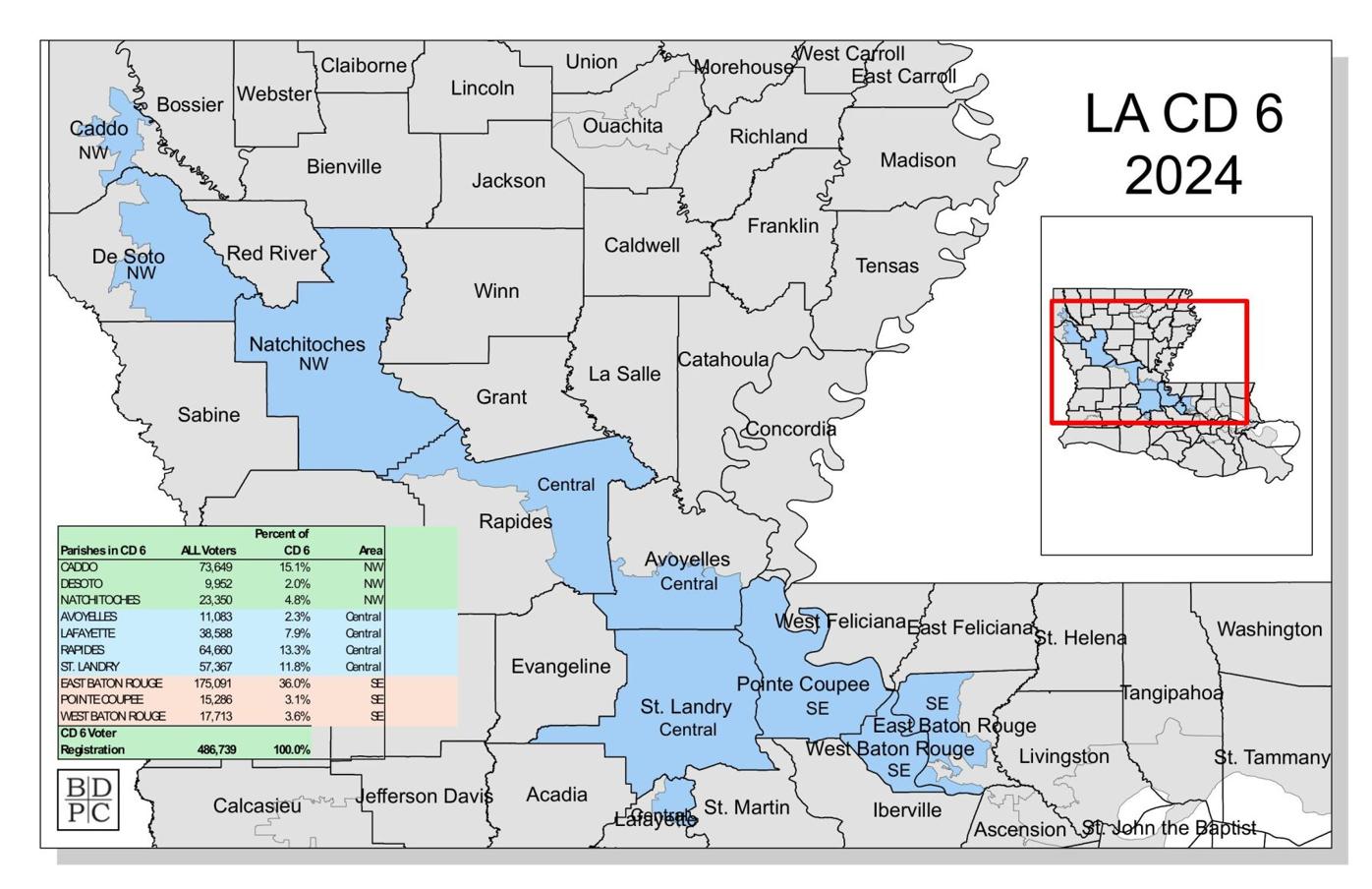 Map of 6th District with voter statistics | | nola.com