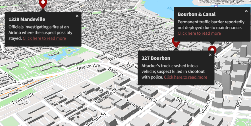Map: Where alleged Bourbon Street terrorist attack occurred | Crime ...