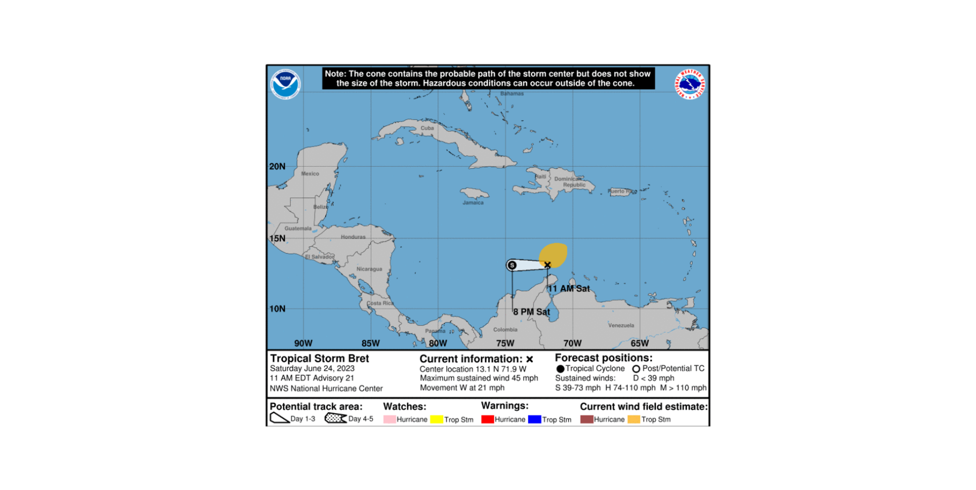 Tropical Storms Bret Cindy Historic Hurricane Season Start Hurricane