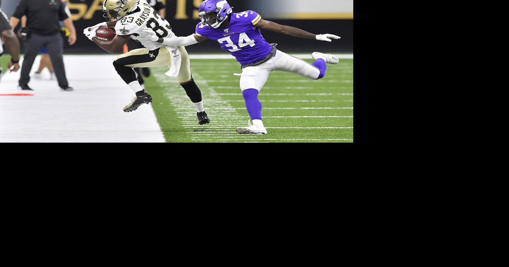 Watch: Former LSU sprinter Cyril Grayson's first catch with Saints ...