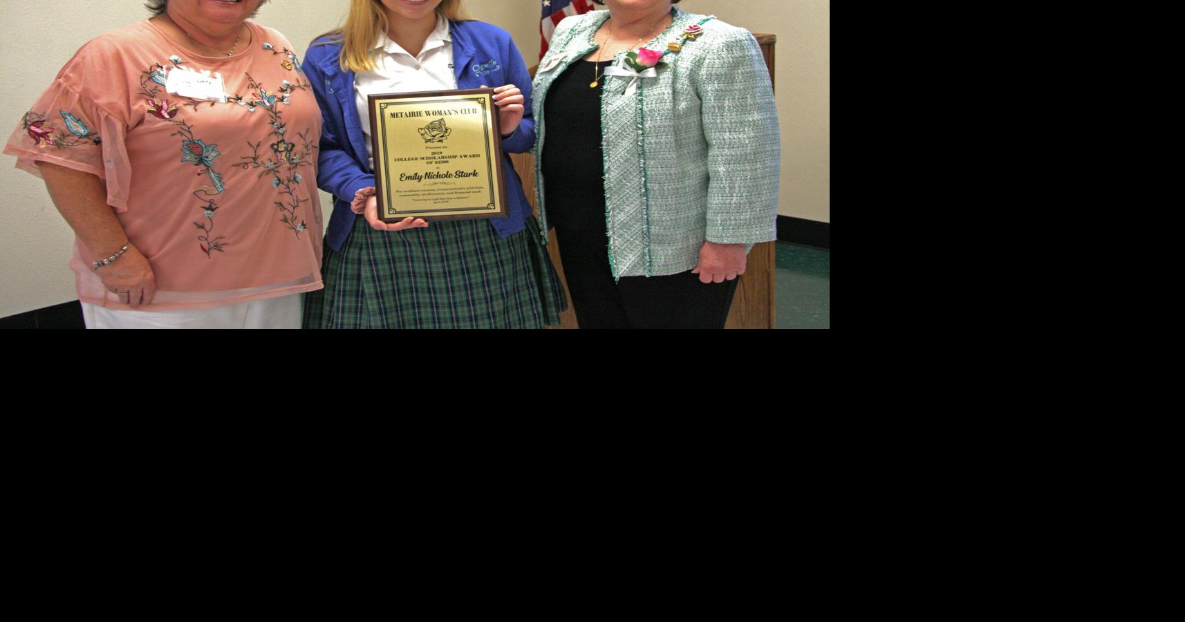 Metairie Woman's Club awards scholarship to Archbishop Chapelle High ...