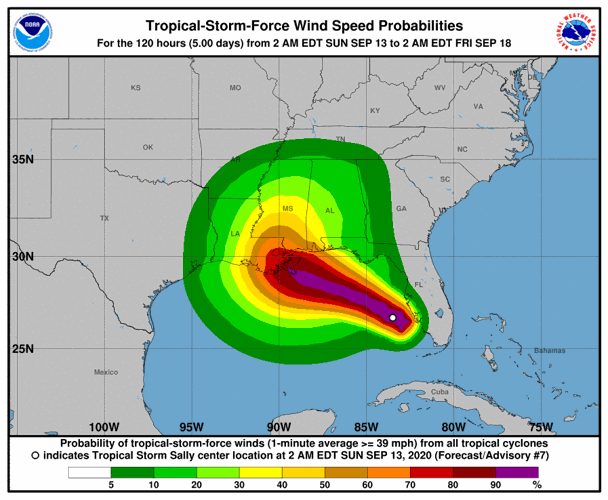 Hurricane warning for metro New Orleans: Sally strengthens, and her ...
