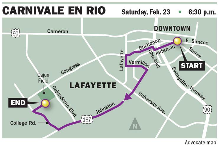 Barricades going up this week along Lafayette's Mardi Gras parade route ...