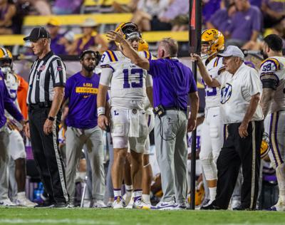Garrett Nussmeier glad Brian Kelly yelled after interception | LSU ...