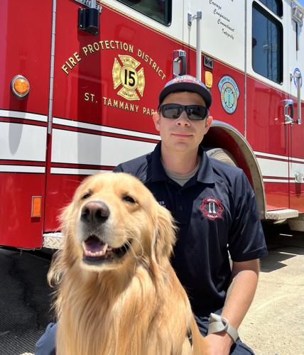 firefighter dog handler