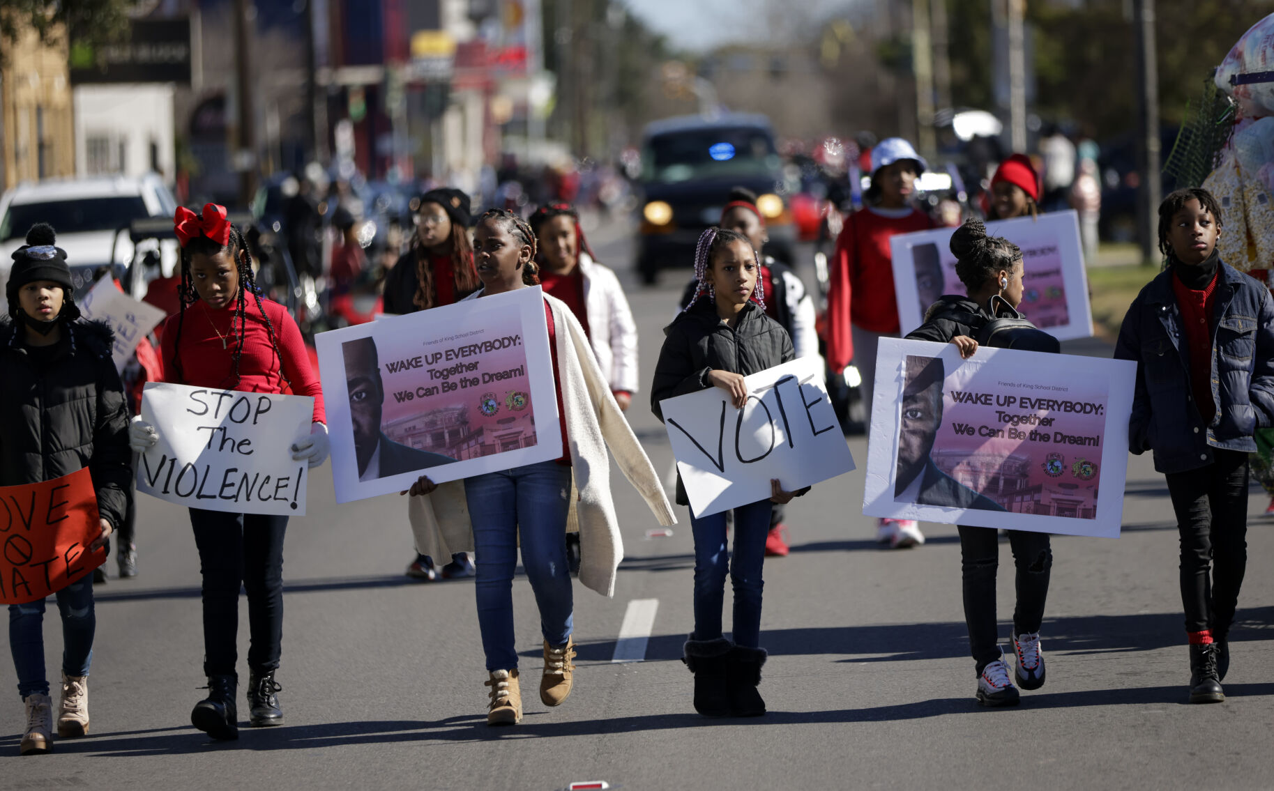 Photos: March to honor Martin Luther King features students on parade ...