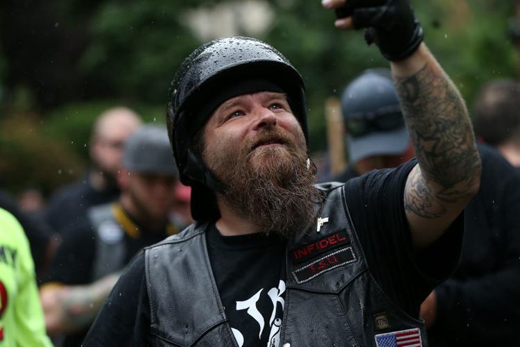 Clashing protesters draw blood, block traffic in downtown Portland ...