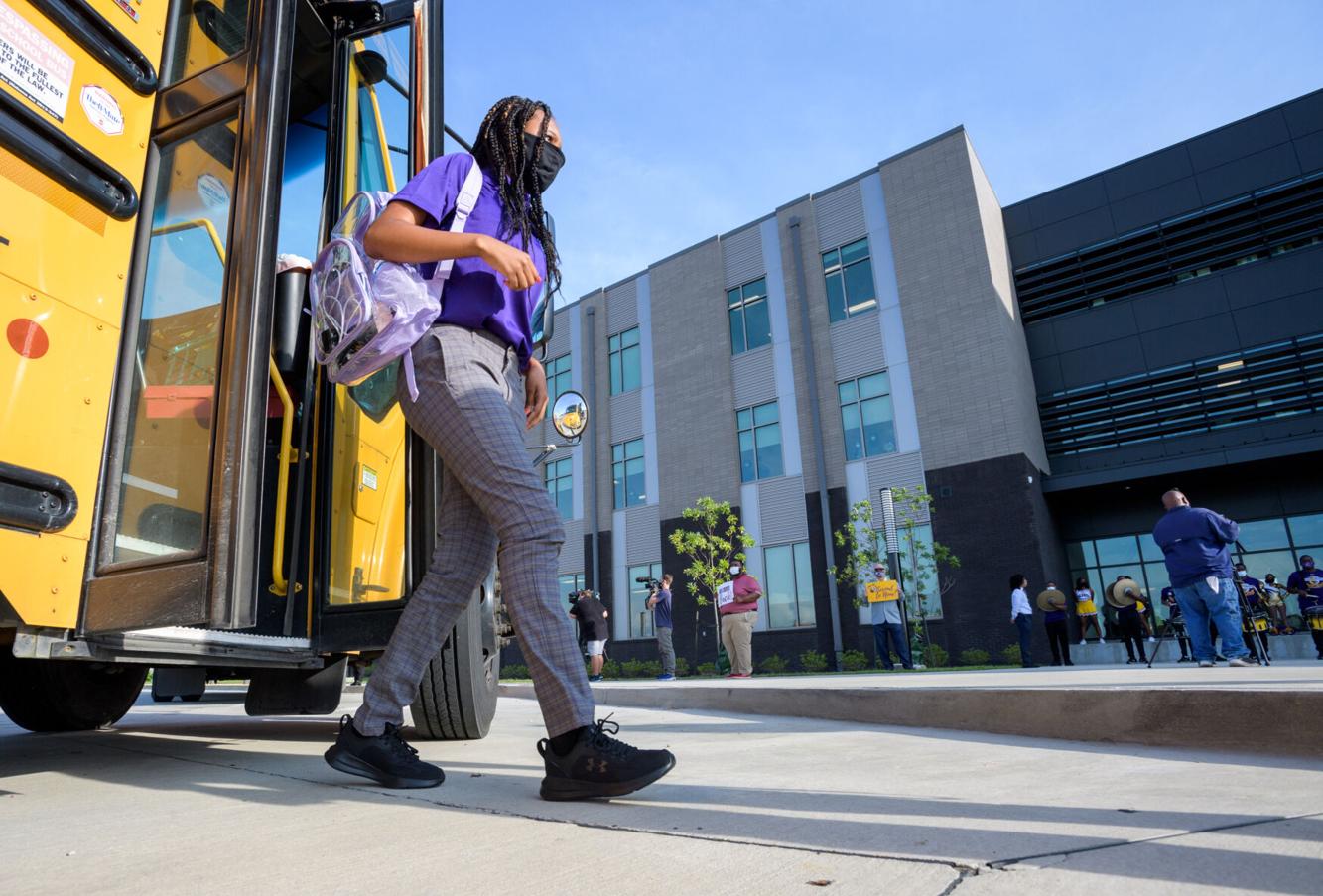 Photos: Edna Karr High School seniors are welcomed back to campus for ...