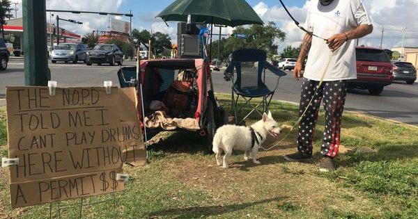 NOPD boots homeless drummer from his usual spot. It was legal, but ...